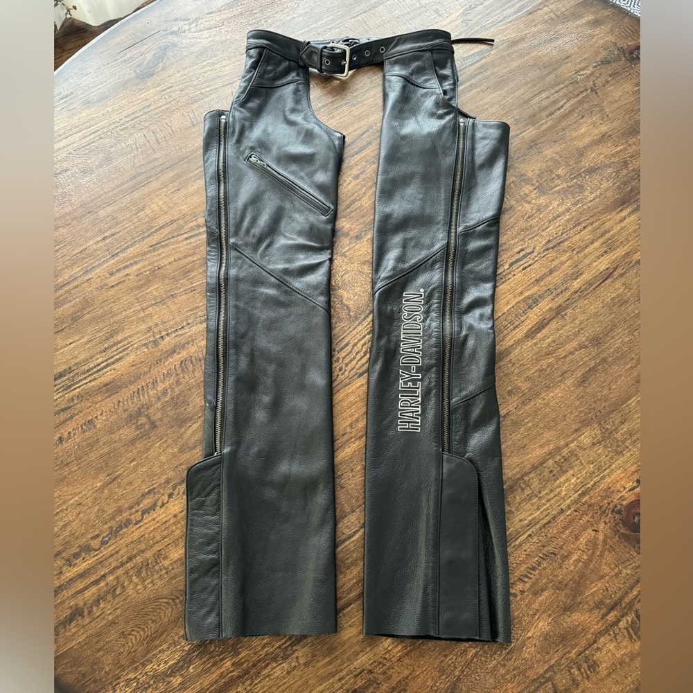 Harley Davidson Deluxe Full Leather Chaps Xs - Gem